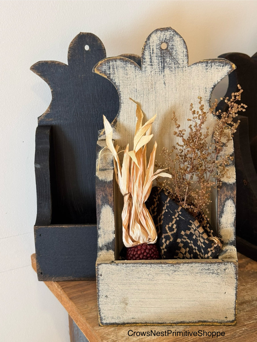 Wooden Cubby Shelf-Colonial Style – Crows Nest Primitive Shoppe