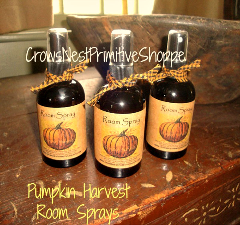 Scented Room Sprays- Pumpkin Harvest – Crows Nest Primitive Shoppe